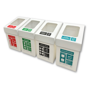 Correx® Desk-side Recycling Bin (Set of 4 Bins)