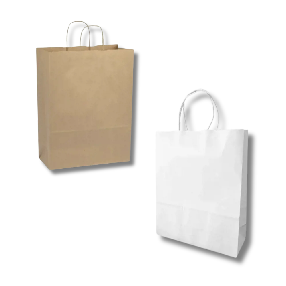 Paper SOS Twisted Handle Carrier Bags